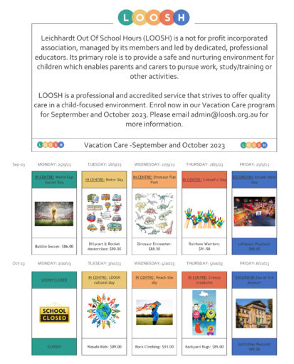 Programs – Loosh – Leichhardt Out Of School Hours